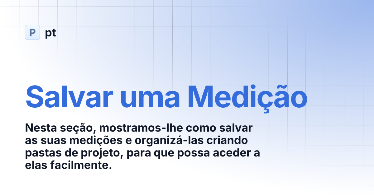 Salvar uma Medição | pt